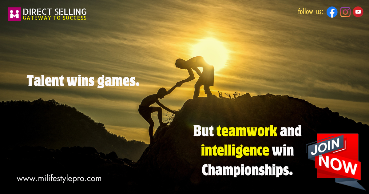 Talent wins games, but teamwork and intelligence win championships ...